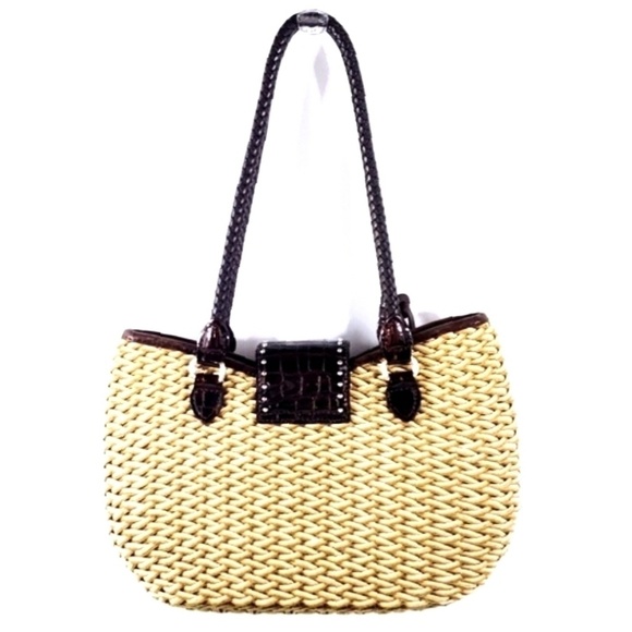 Brighton | Bags | Brighton Woven Straw Rattan Leather Bag | Poshmark